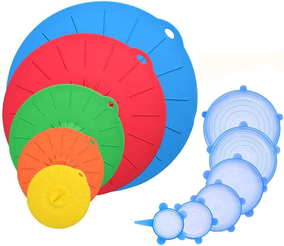 11 Pcs Silicone Stretch Lids Silicone Lids Suction Bowl Microwave ...