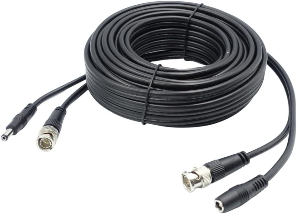 Amazon | 15m 電源/映像2本一体型ケーブル(丈夫な太線タイプ) 防犯カメラ用 DC電源＋3C-2V映像ケーブル(BNC) 延長コード AHDやアナログカメラの電源映像配線に 電源 ...