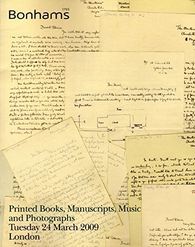 BONHAMS Printed Books Manuscripts Music and Phtographs Tuesday 24 March ...