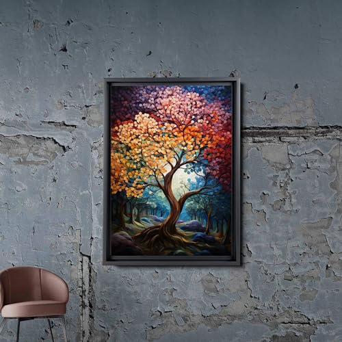 Amazon.com: Tree of Life Mosaic - Vibrant Stained Glass Fantasy ...