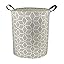 N/P NTAOHAMPER Laundry Basket,Round Cotton Linen Laundry Hamper ...