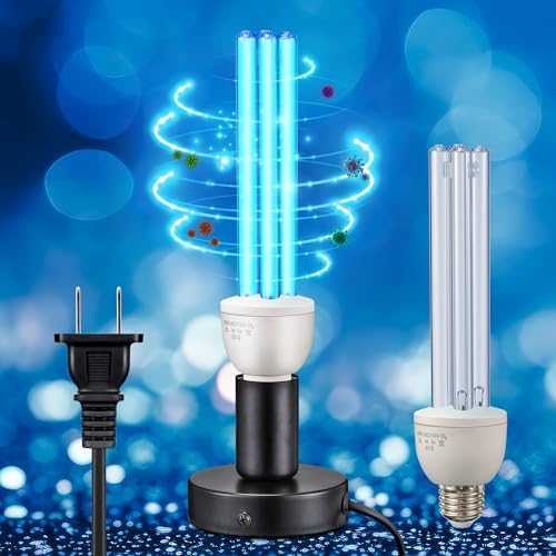 Qualirey 25 Watt UV Light, UVC Lamp with E27 Base and Replacement UVC ...