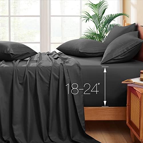 Amazon.com: Horbaunal Extra Deep Pocket Queen Sheets - Fits Mattress 18-24 Inches Deep - 6 ...