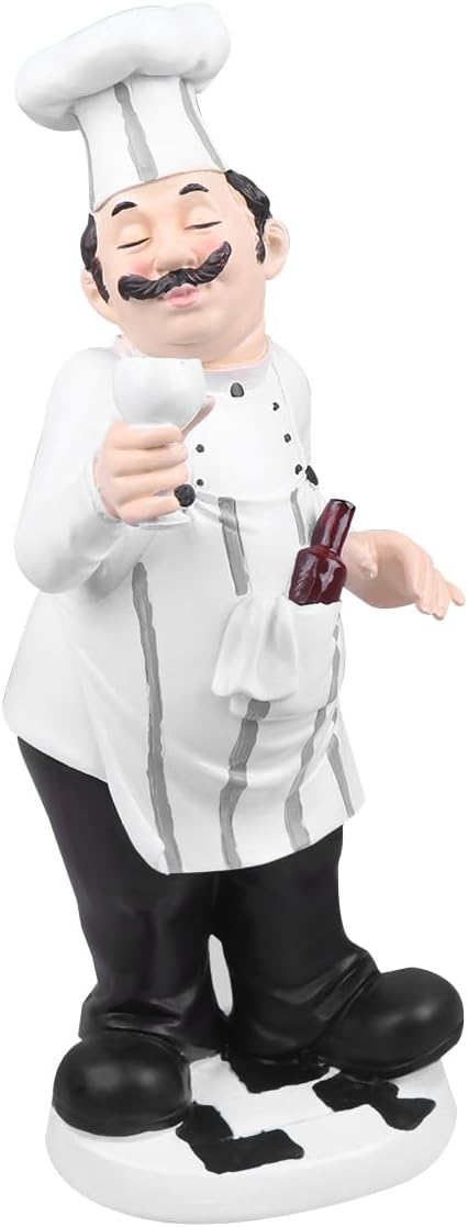 Amazon.com: 14.25 Inch Chef Serving and Drinking Wine Figurine : Home ...