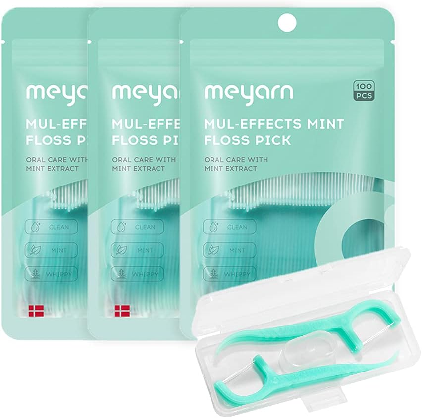 Amazon.com : meyarn Dental Floss Picks for Teeth 300PCS Sustainable ...