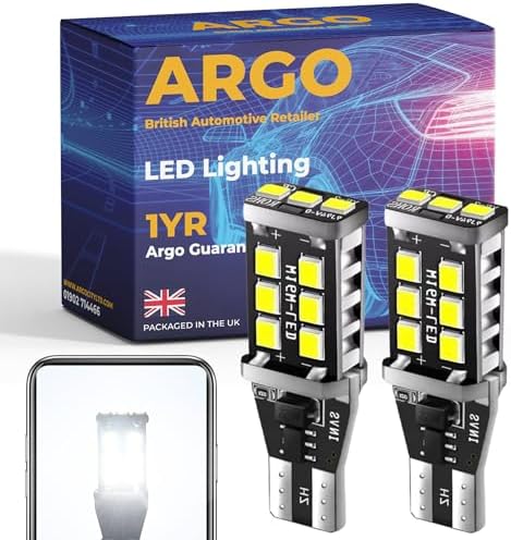Argo W16W Led Bulb Xenon White 15 Smd Led Reverse Lights 12V Super ...