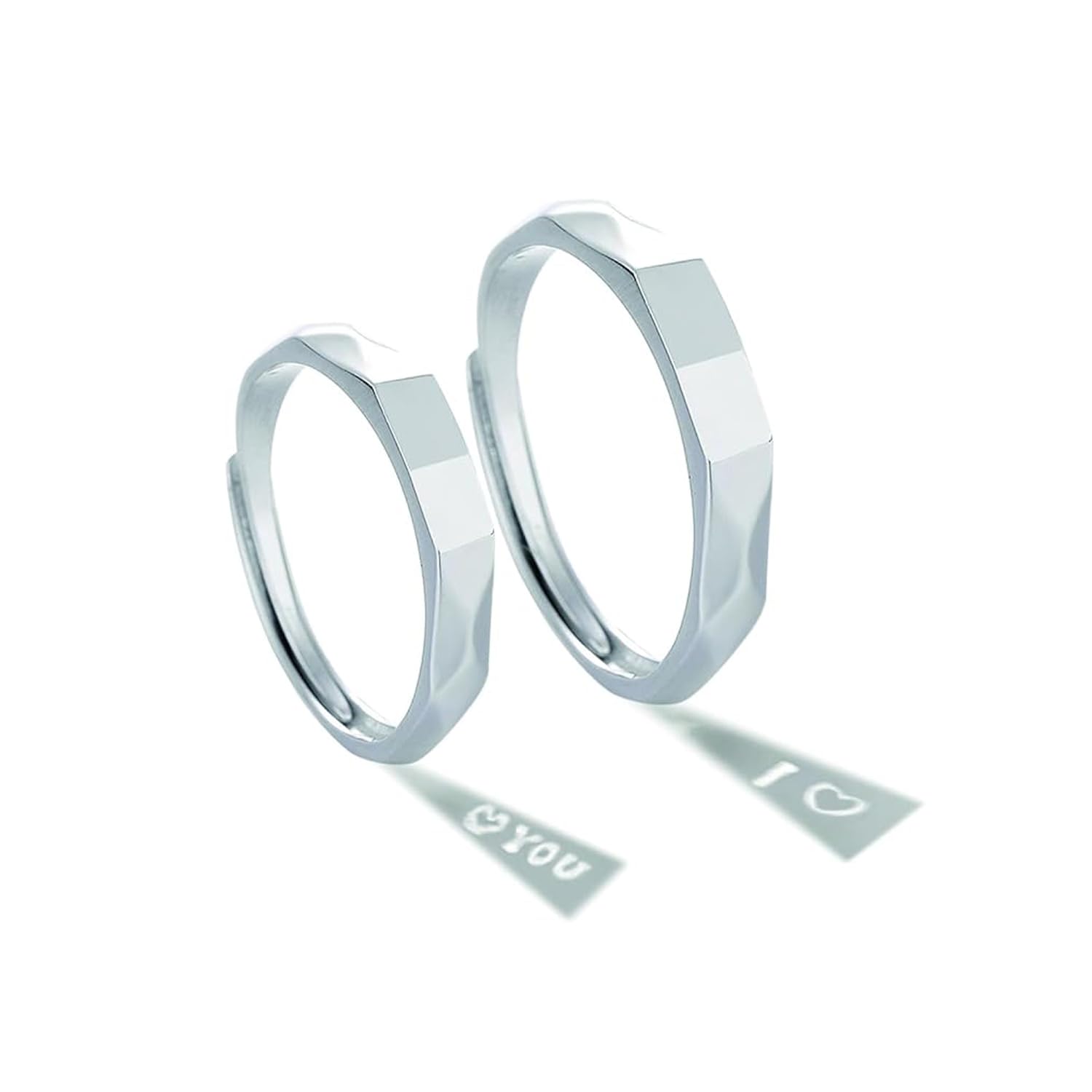 I Love You Secret Projection Ring, S925 Adjustable Light Sculpted ...