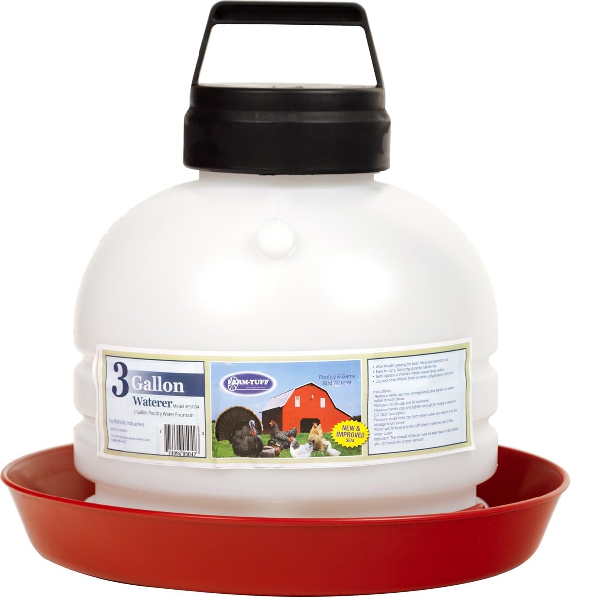 Farm Tuff 3 Gallon Top Fill Poultry Fountain, Red (P3G04) : Amazon.ca ...