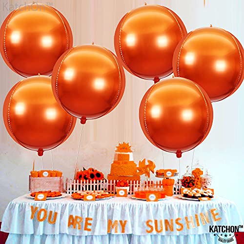 Snapklik.com : Big Orange Mylar Balloons - 22 Inch, Pack Of 6Orange ...