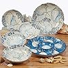 Amazon.com | Playa Shells 16-Piece Coastal Dinnerware Set Service for 4 ...