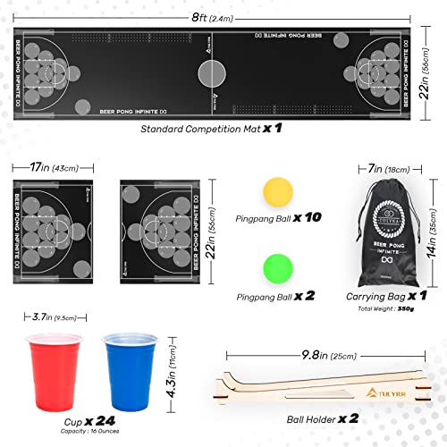 Snapklik.com : Tulyra 8 Foot Beer Pong Table Mat,Beer Pong Set,Drinking ...