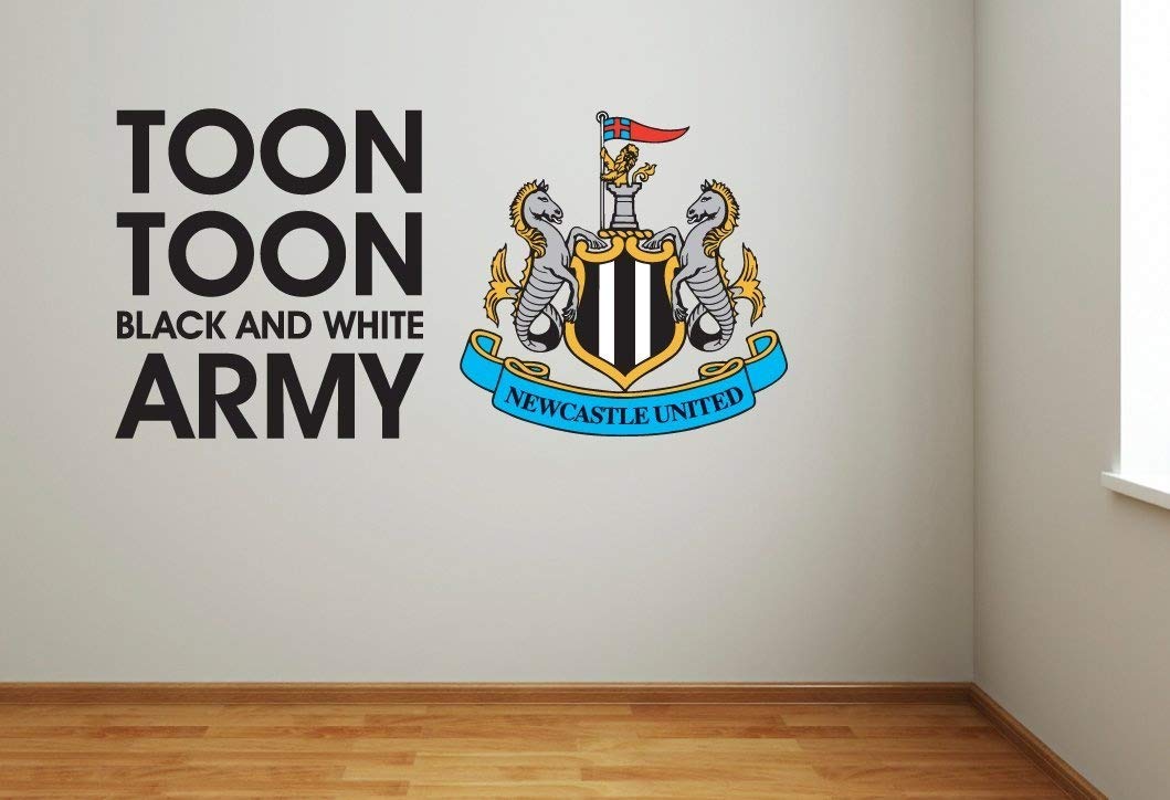 Newcastle United Football Club Toon Army Song & Crest Wall Sticker ...