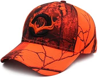 Blaze Orange Camo Hunting Hat Cap at Amazon Men’s Clothing store