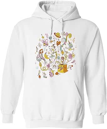 Smartprints Music Box Design Hoodie Men's White at Amazon Men’s Clothing store