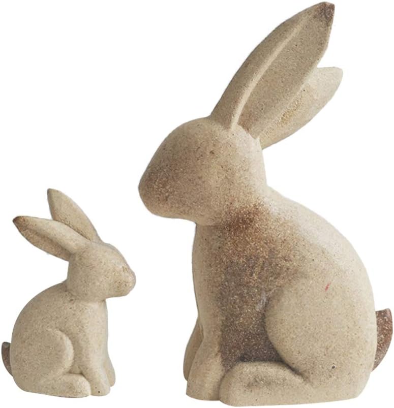 Amazon.com: Easter Wooden Centerpieces 2PCS DIY Painting Rabbit Decor ...