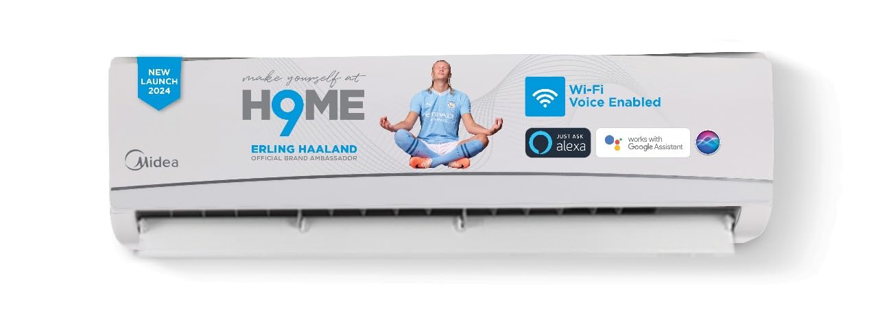 Midea 1 Ton 5 Star AI Gear Inverter Split AC (Copper, Convertible 4-in ...