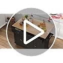 Amazon.com: Rolling Kitchen Island with Drop Leaf – Movable Kitchen ...