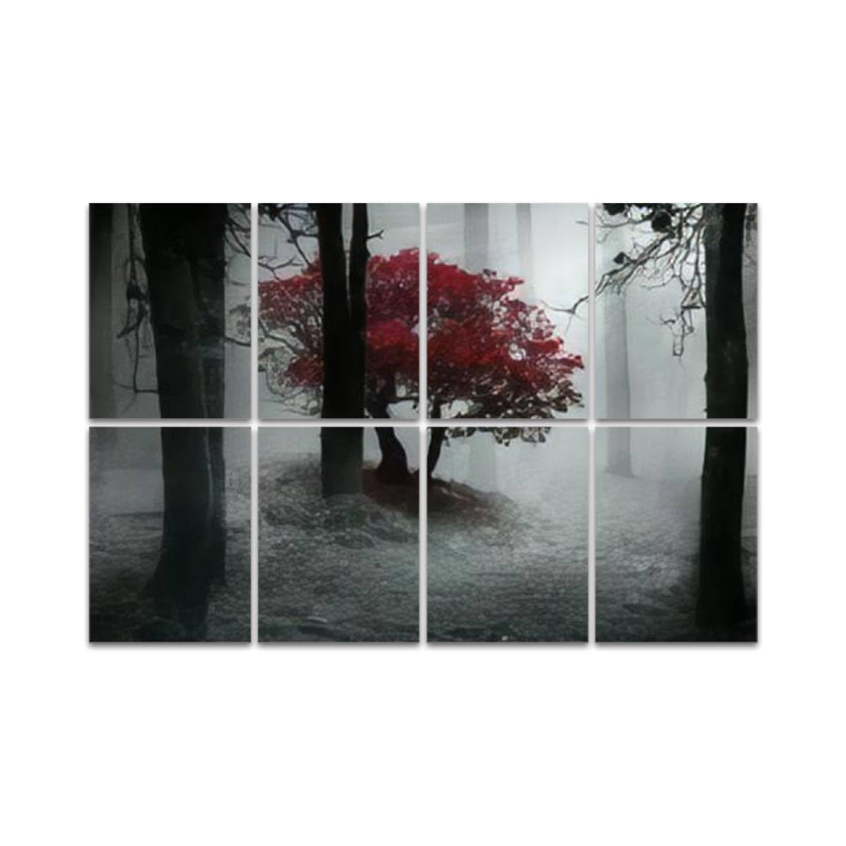 Art Acoustic Panels Red Tree Forest Acoustical Soundproof Wall Panel ...