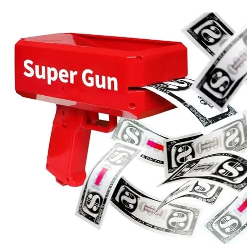 CrazyBuy Super Money Gun, Cash Firing Money Gun (Red) : Amazon.in: Bags ...