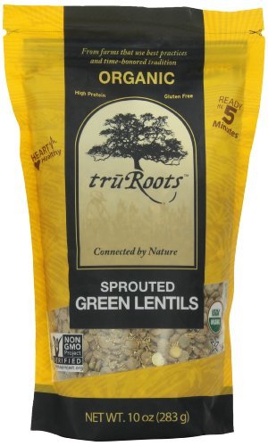 Amazon.com : truRoots Organic Sprouted Green Lentils, 10-Ounce Pouches ...