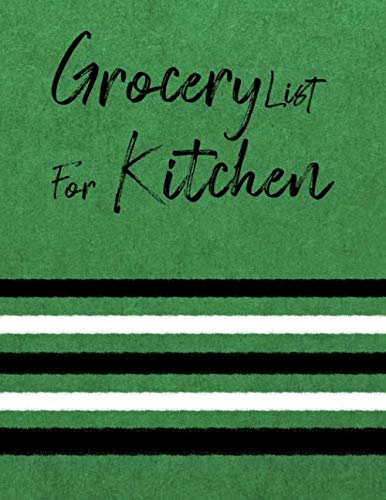 Grocery List For Kitchen: Large Print Grocery Shopping Checklist For ...