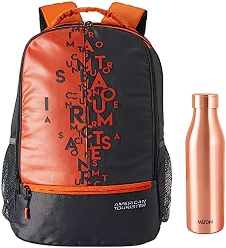 Buy American Tourister 32 Ltrs Grey Casual Backpack (AMT FIZZ SCH BAG ...