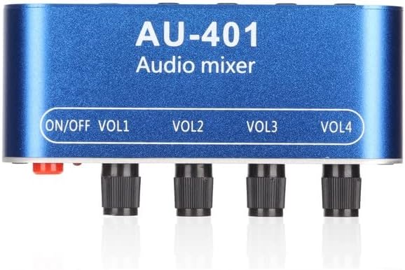 Amazon.com: Audio Mixer, Portable Stereo Line Mixer DC 12V 4 Channel 3 ...
