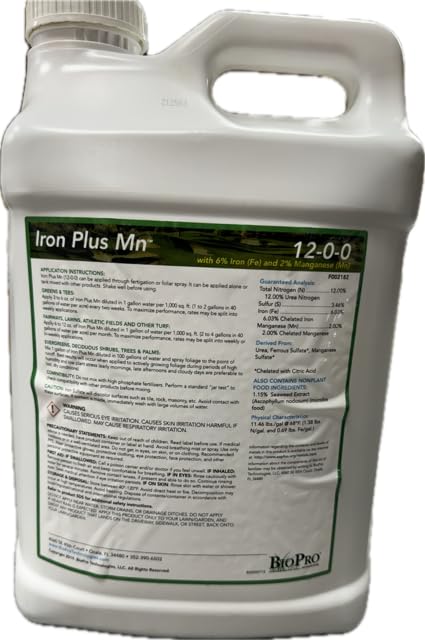 Amazon.com : BioPro Iron Plus Mn Fertilizer (2.5 Gallon) : Patio, Lawn ...