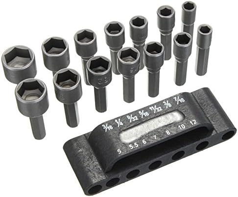 Amazon.com: Power Nut Driver Bit Set 14 Pcs Quick-Change Hex Shank Set ...