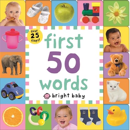 Amazon.com: First 50 Words (Bright Baby Lift-the-Flap Tab Books ...