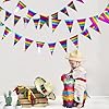 Amazon.com: Cheerland Shiny Rainbow Stripes Triangle Flag Hanging ...