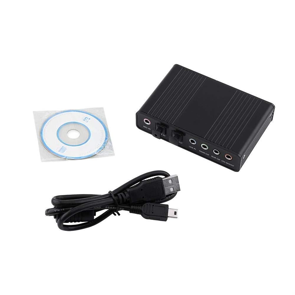 6 Channel USB External Sound Card,USB 5.1 Audio Output Adapter with ...