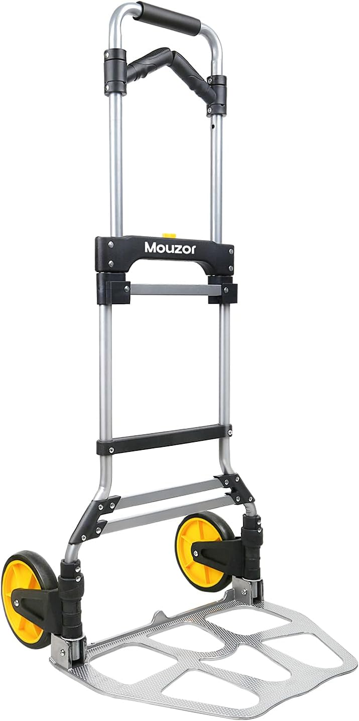 330 LB Capacity Folding Hand Truck Dolly Cart, Portable Aluminum Dolly ...