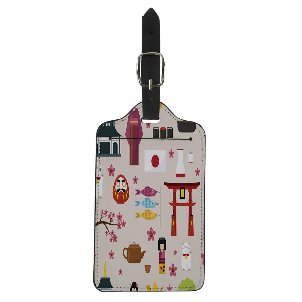 Buy Pinbeam Luggage Tag Japan Famouse Culture Architecture Buildings ...