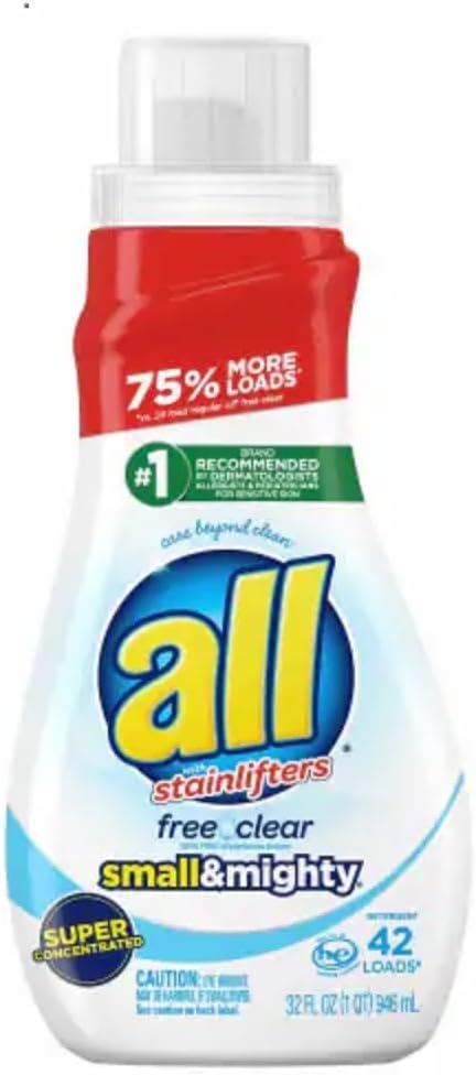All Small and Mighty – Detergente para ropa libre y transparente, 32 ...