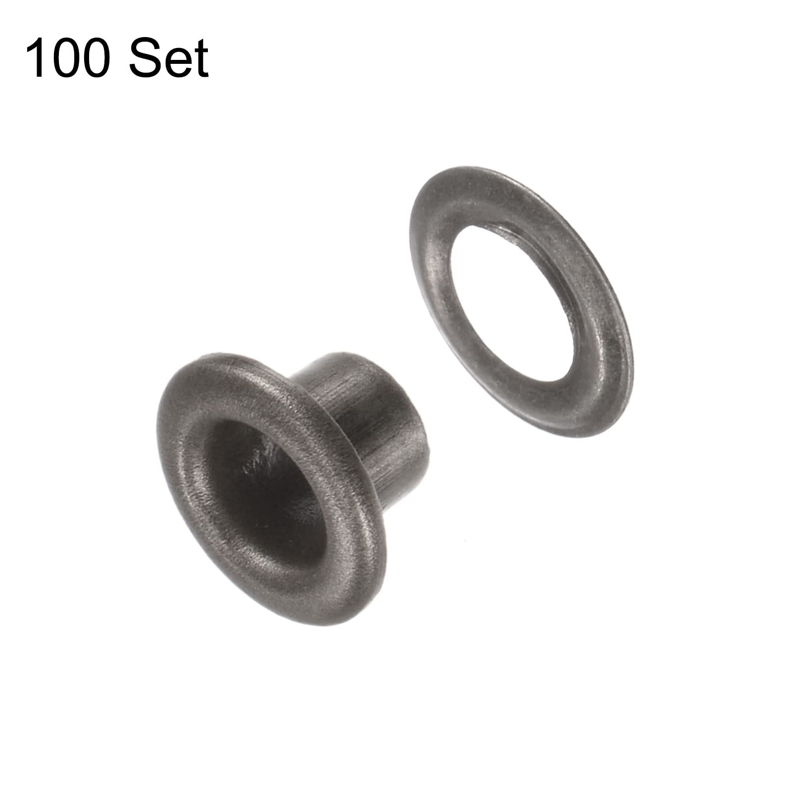 Snapklik.com : HARFINGTON 100set Grommets Kit Metal Eyelets 4mm 1/6 ...
