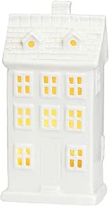 Amazon.com: White Ceramic Christmas Village Houses, Christmas Village ...