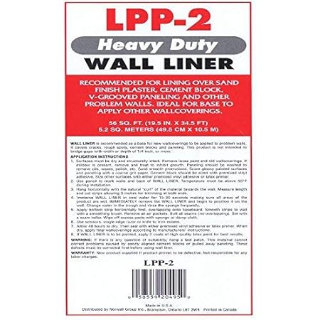Norwall LPP-2 Prepasted Wall Liner, White, 55 Sq Ft - Wall Paper Liner - Amazon.com