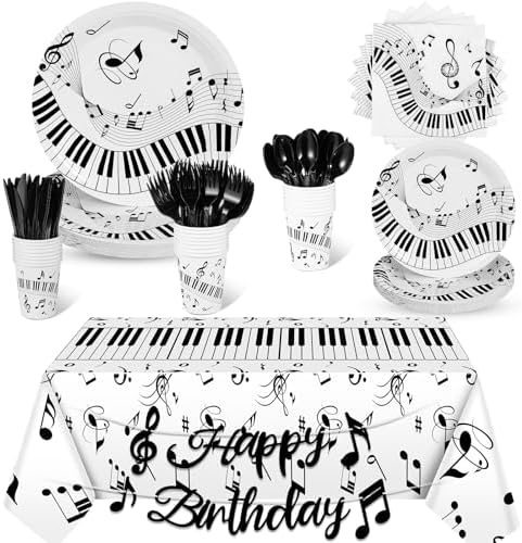 Amazon.com: Tioncy 171 Pieces Musical Party Supplies Disposable Musical ...