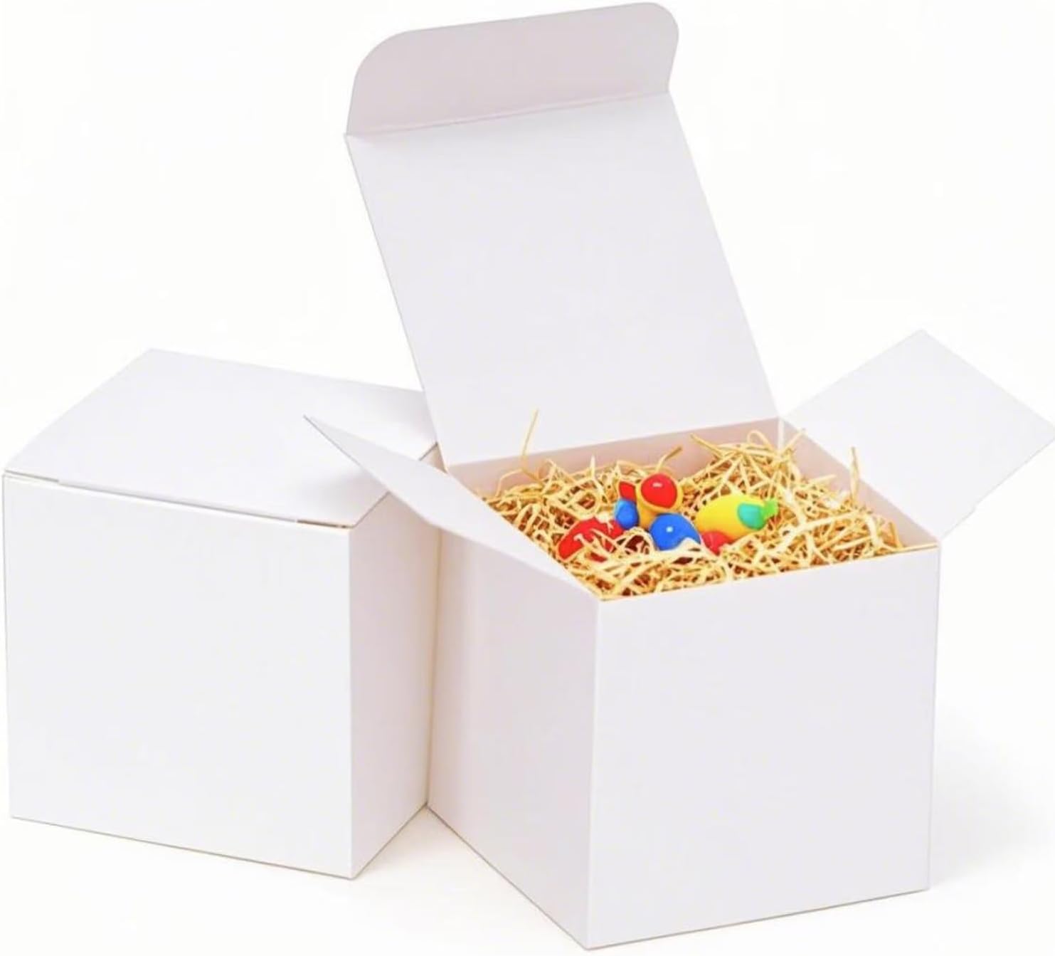 Amazon.com: HOUPOUSEN 10 Pcs White Gift Boxes,4x4x4 inch Small Boxes ...