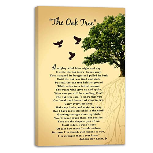 Buy The Oak Tree Poem Wall Art, The Oak Tree Poem Canvas Print Wall ...