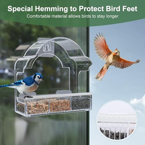 Snapklik.com : Decflow Window Bird Feeder, Clear Window Bird Feeders ...
