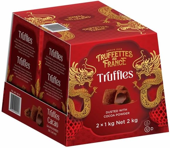 Truffettes de France French Chocolate Truffles, Cocoa Dusted, 2kg Gift ...