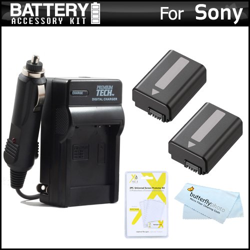 Buy ButterflyPhoto 2 Pack Battery And Charger Kit For Sony a7 A55 A33 ...