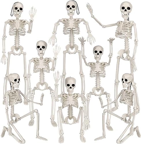 Amazon.com: JOYIN 12 PCS 16" Halloween Posable Skeletons Hanging ...