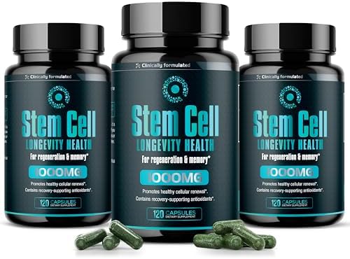 Amazon.com: Premium Stem Cell Supplements 1,000mg (360 Caps) Boost ...
