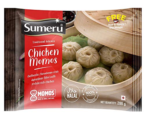 Sumeru Chicken Momo, 200 g with Hot & Spicy Dip : Amazon.in: Grocery ...
