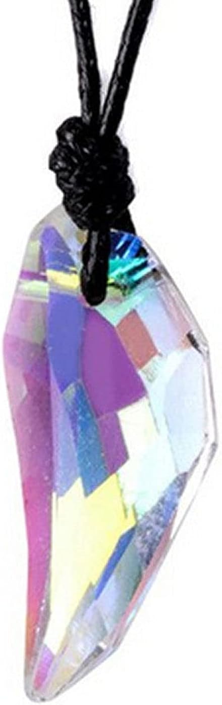 Dragons Tooth Crystal Necklace – Black Cord and Tooth Shaped Crystal ...