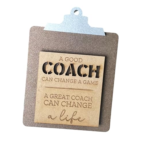 Amazon.com: Coach Gift Card Holder, MDF Wood Clipboard, Appreciation ...