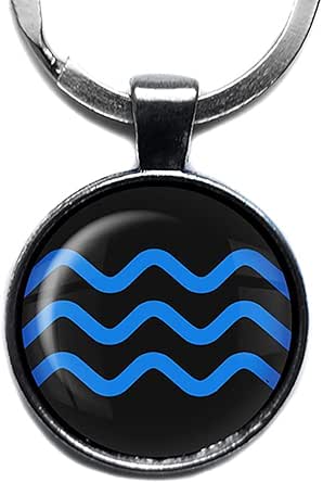 Amazon.com: Blue Wave Silver Keychain Keyring : Clothing, Shoes & Jewelry